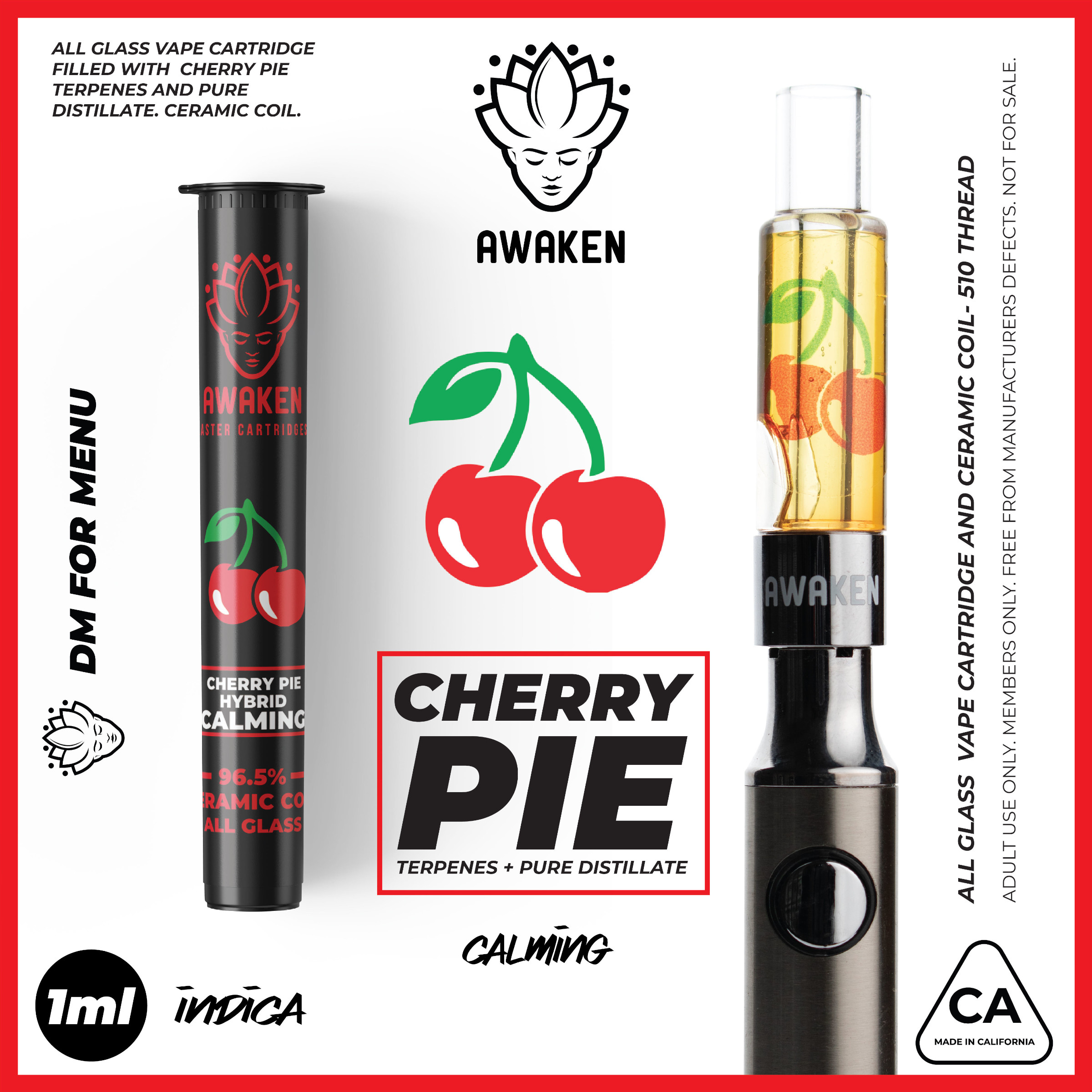 Awaken Blaster Cherry Pie - Awaken Vapes - THC Vapes Delivered to your ...