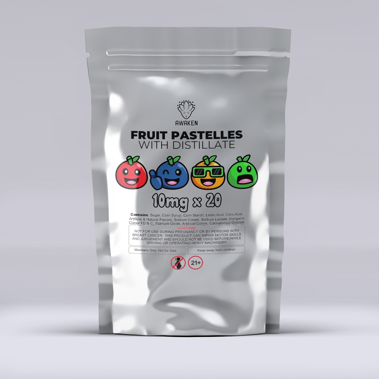 Awaken Vegan Fruit Pastelles with Distillate - Awaken Vapes - THC Vapes ...