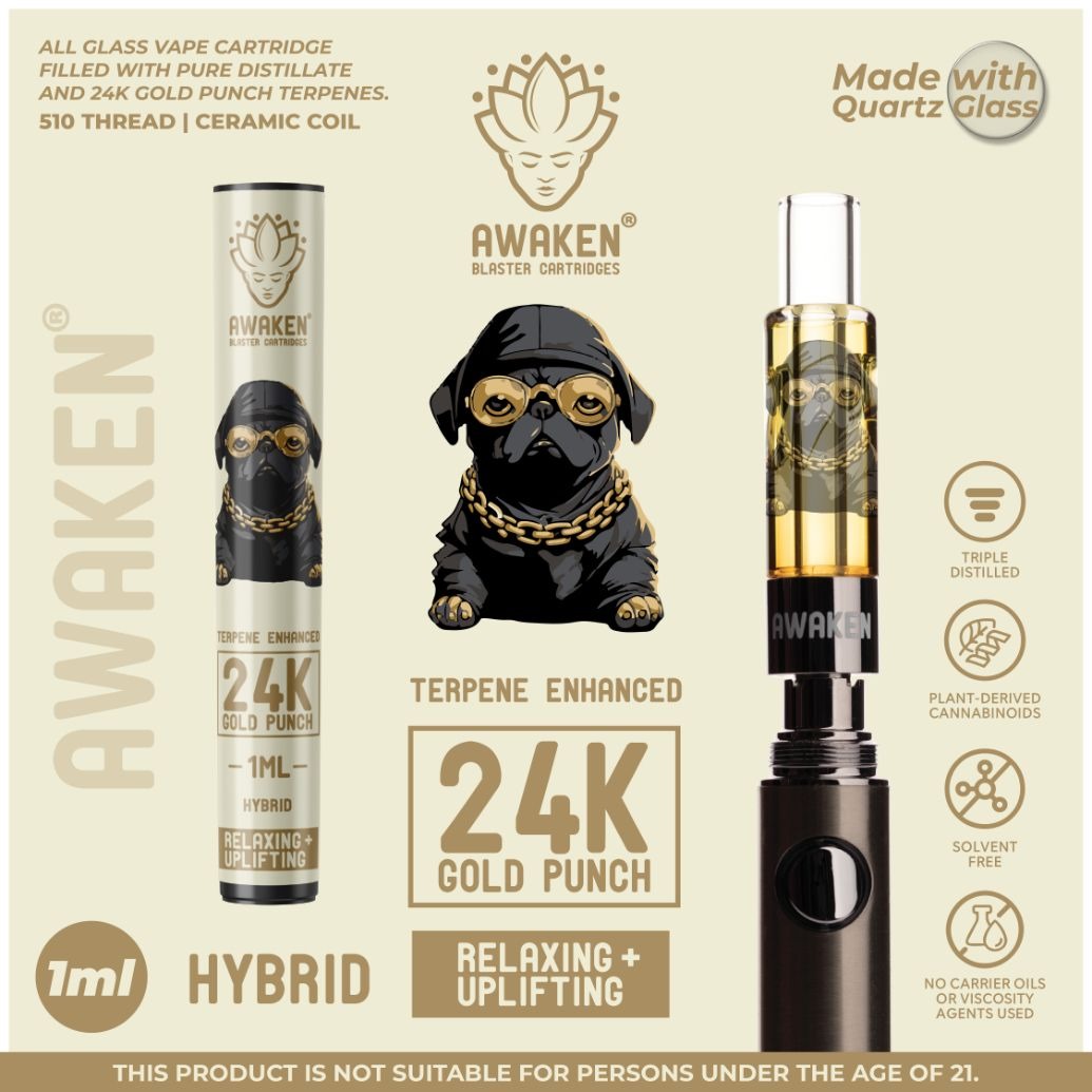 24k Gold Punch 1ml without Battery - Awaken Vapes - THC Vapes Delivered ...