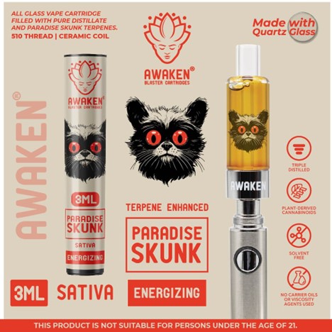 Paradise Skunk 1ml without Battery - Awaken Vapes - THC Vapes Delivered ...