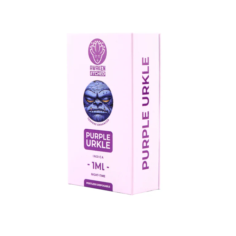Awaken Etched Purple Urkle Disposable 1ml - Awaken Vapes - THC Vapes ...