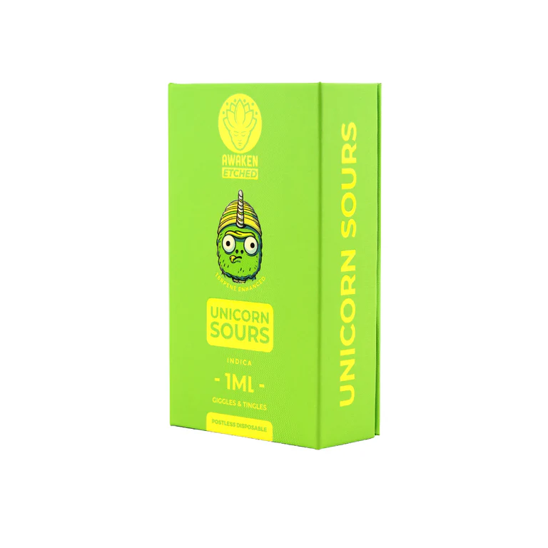 Awaken Etched Unicorn Sours Disposable 1ml - Awaken Vapes - THC Vapes ...